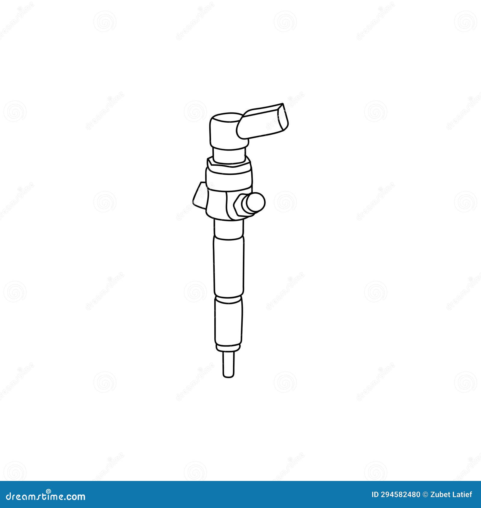 Diesel Injector Line Simple Logo Stock Vector - Illustration of energy ...