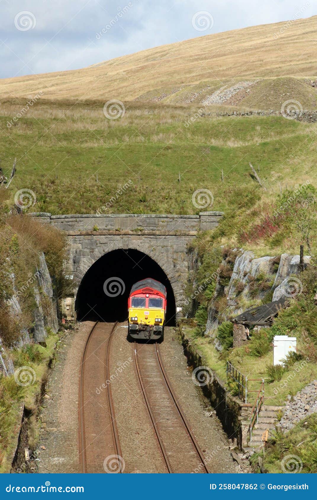 Cargo Tunnel In Abandoned Soviet Bunker With Railway. Turn The Tunnel ...