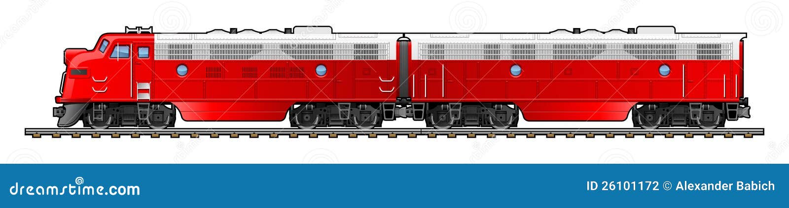 Diesel locomotive stock vector. Illustration of cartoon - 26101172