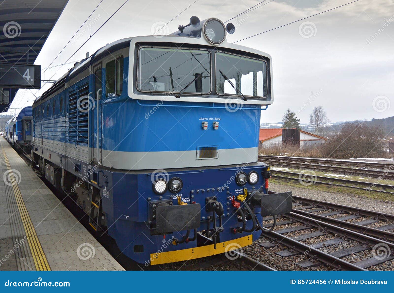 Diesel locomotive stock photo. Image of czech, rails - 86724456