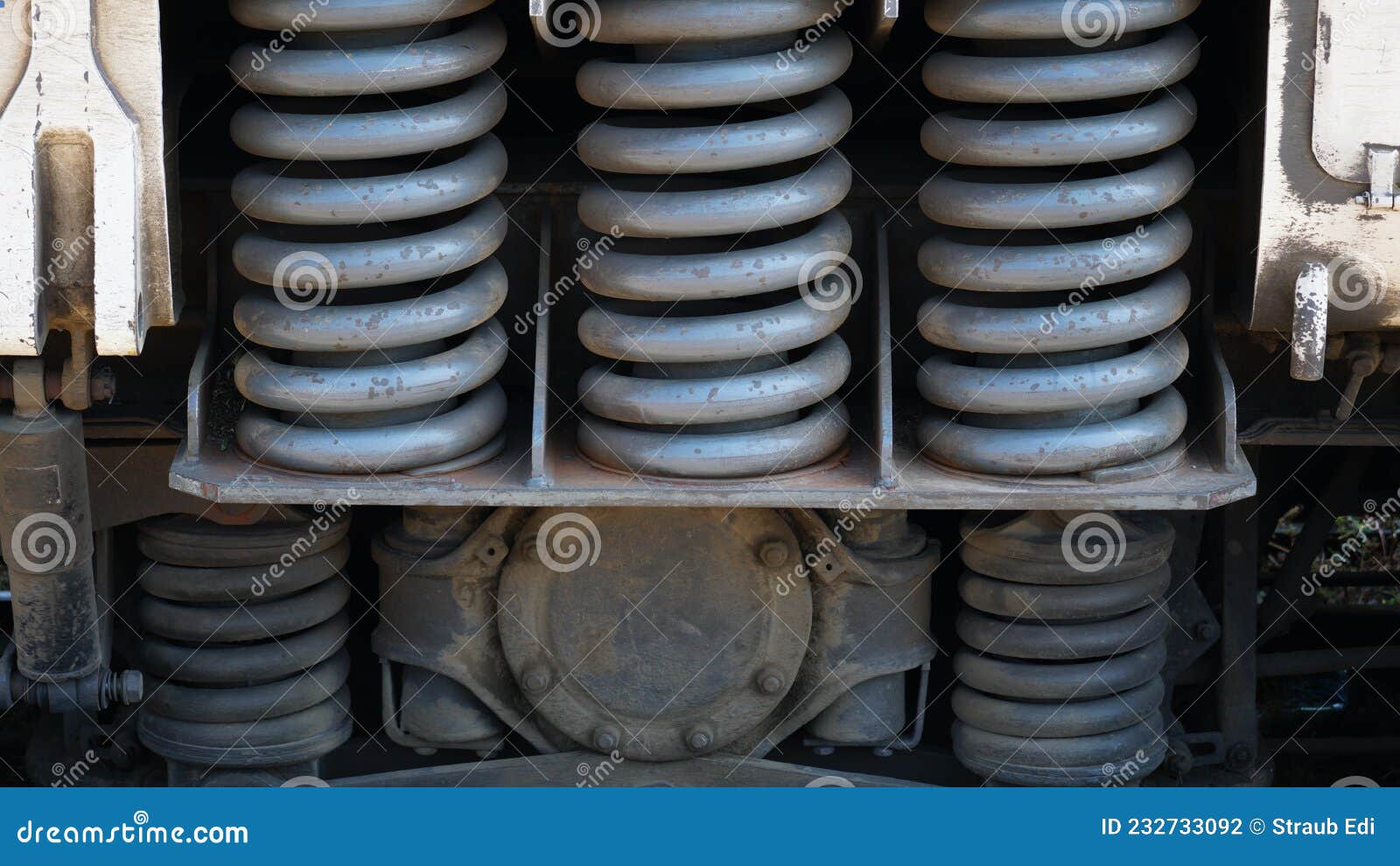 Diesel Locomotive Bogie Springs Stock Photo - Image of wheel, carving ...