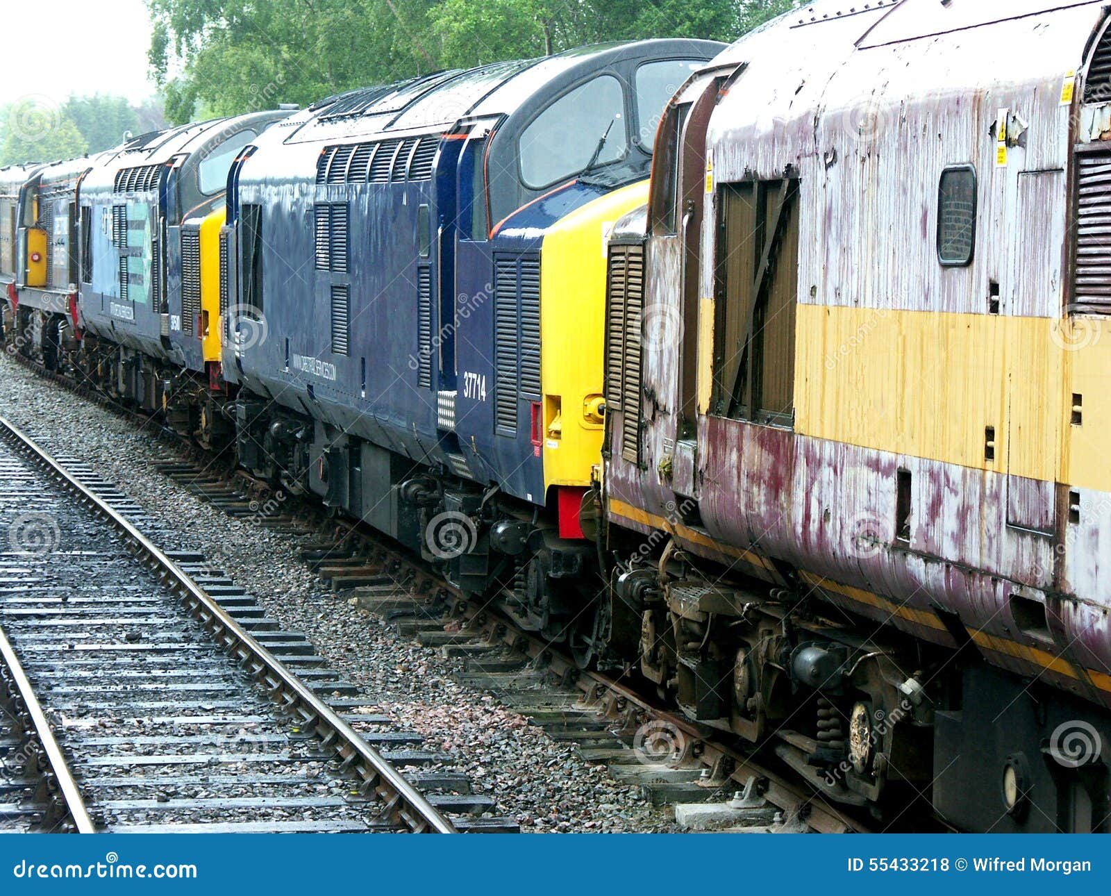 Diesel locos stock photo. Image of goods, engined, ties - 55433218