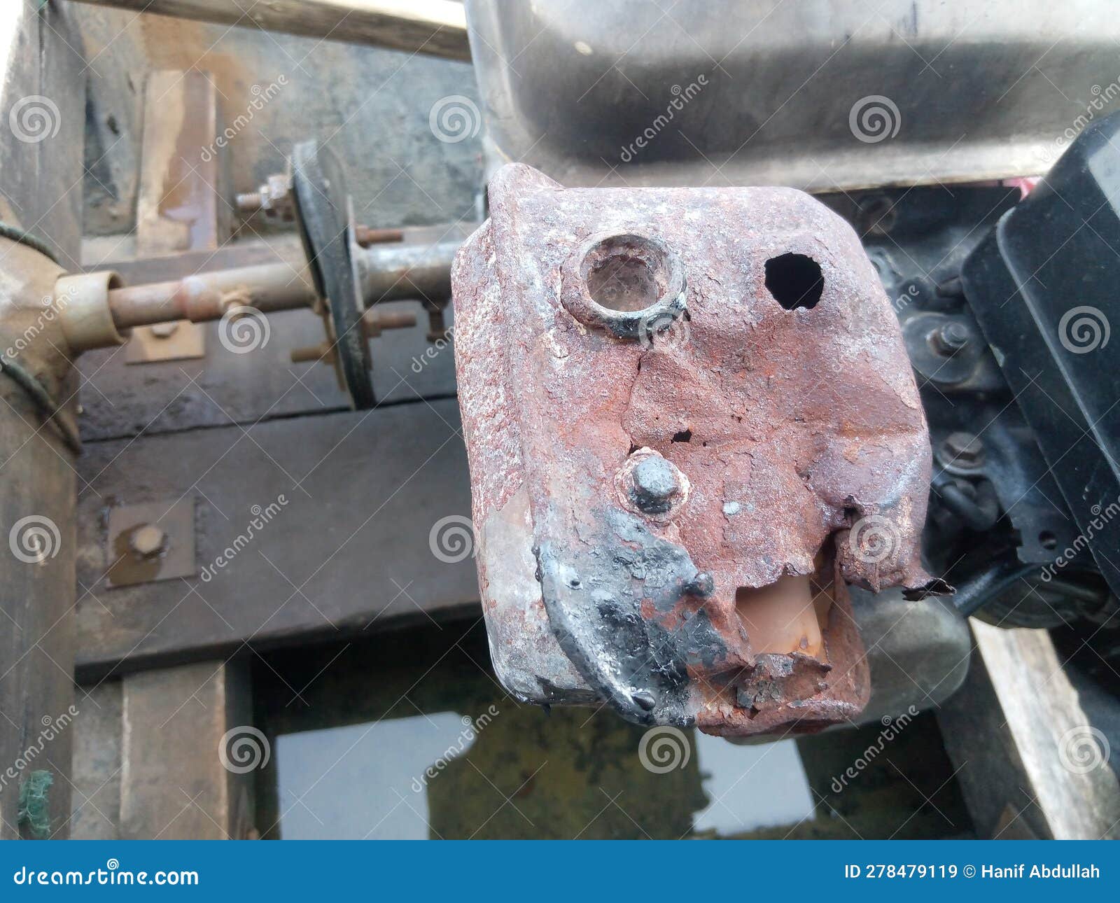 This Diesel Muffler is Worn Out and Rusty Stock Image - Image of rusty ...