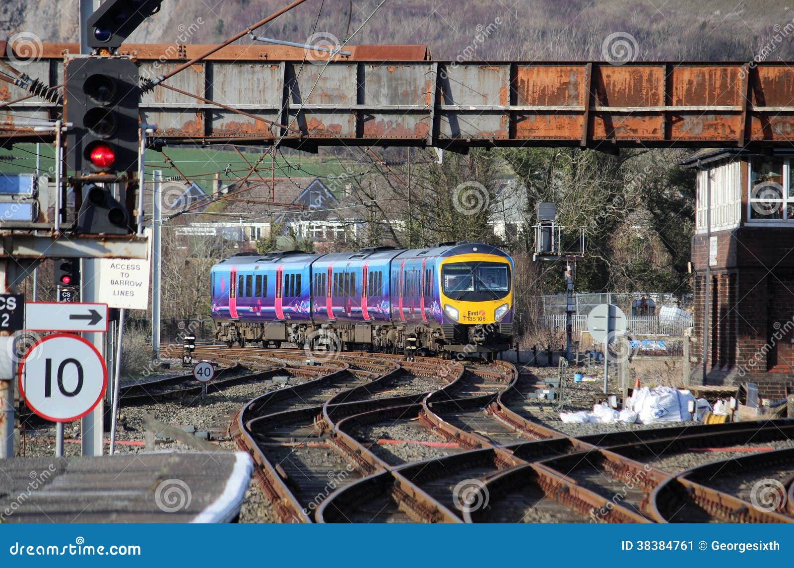 Diesel Multiple Unit Train Approaching Carnforth Editorial Photo ...