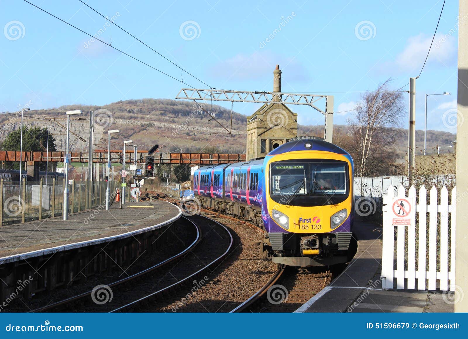 Diesel Multiple Unit Train Arriving at Station Editorial Stock Image ...