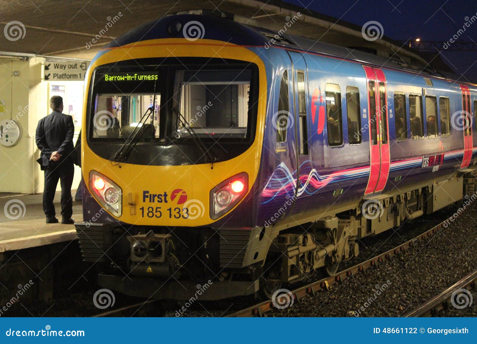 Diesel Multiple Unit Train in Carnforth in Evening Editorial ...
