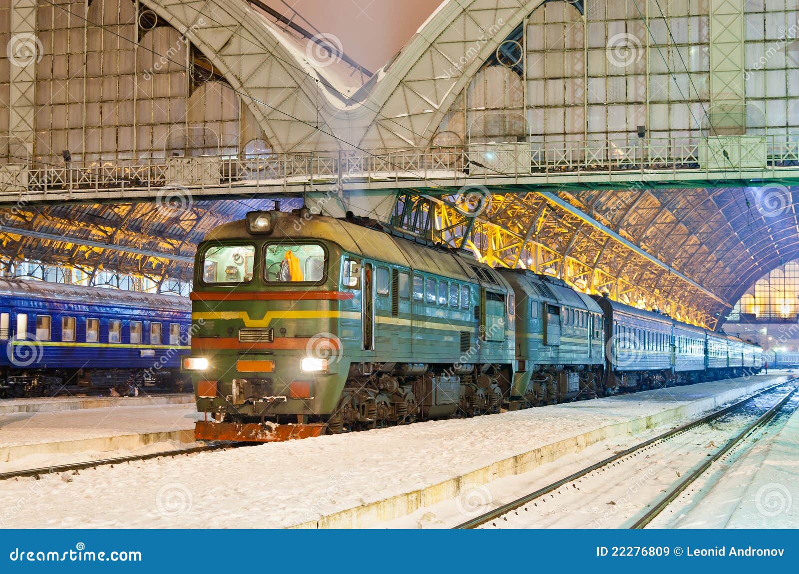 Diesel passenger train stock image. Image of line, europe - 22276809