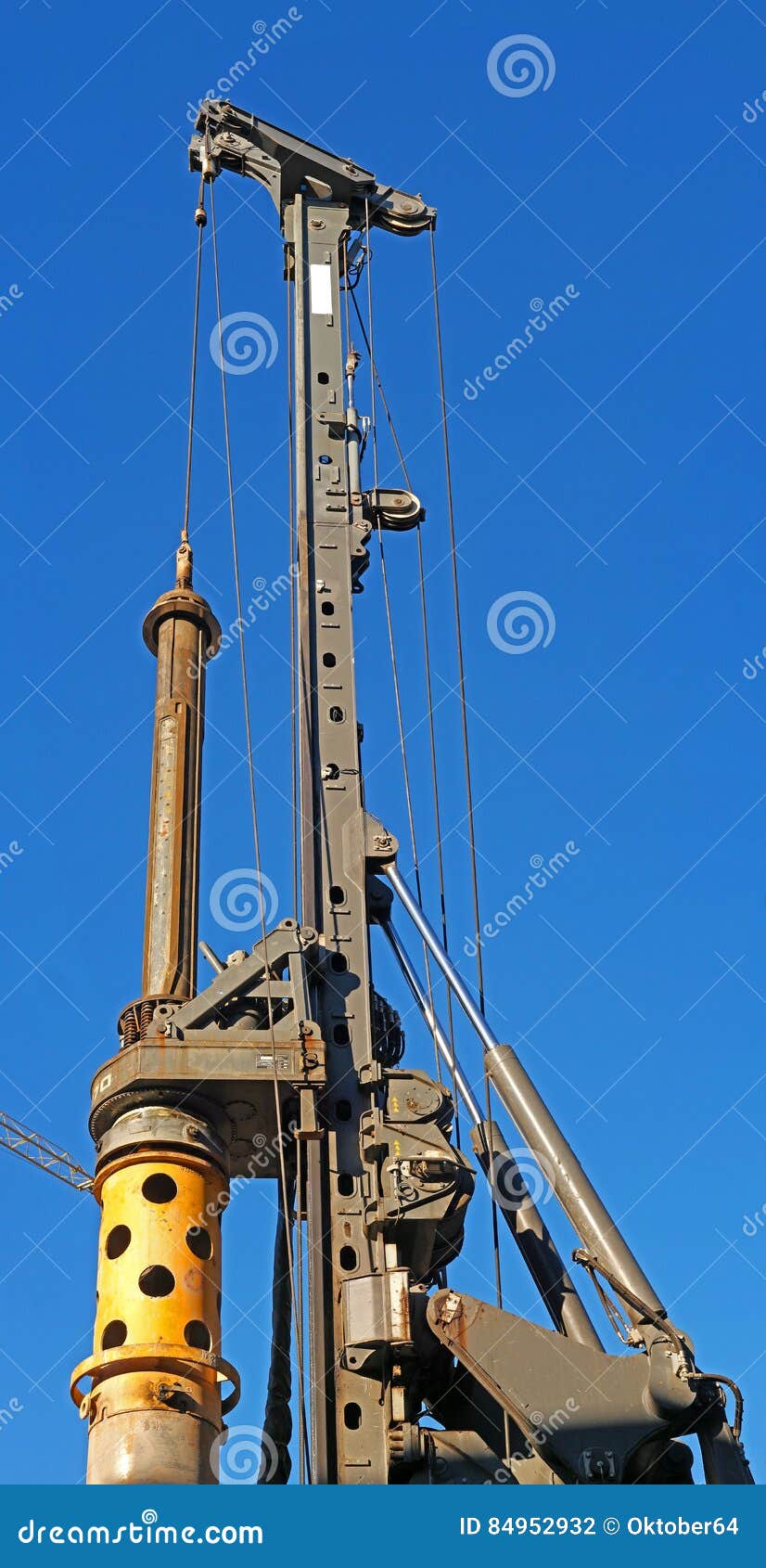 Diesel Pile Driver at a Construction Site. Stock Photo - Image of ...