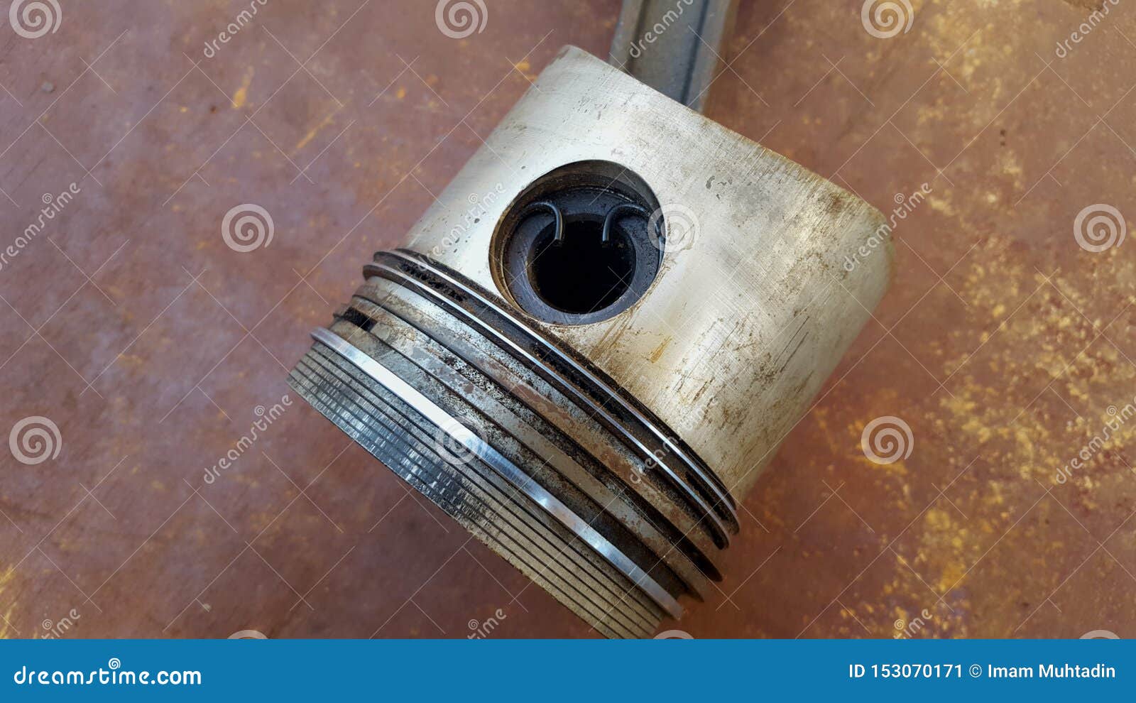 Diesel Piston, the Main Driving Component on the Engine Stock Image ...