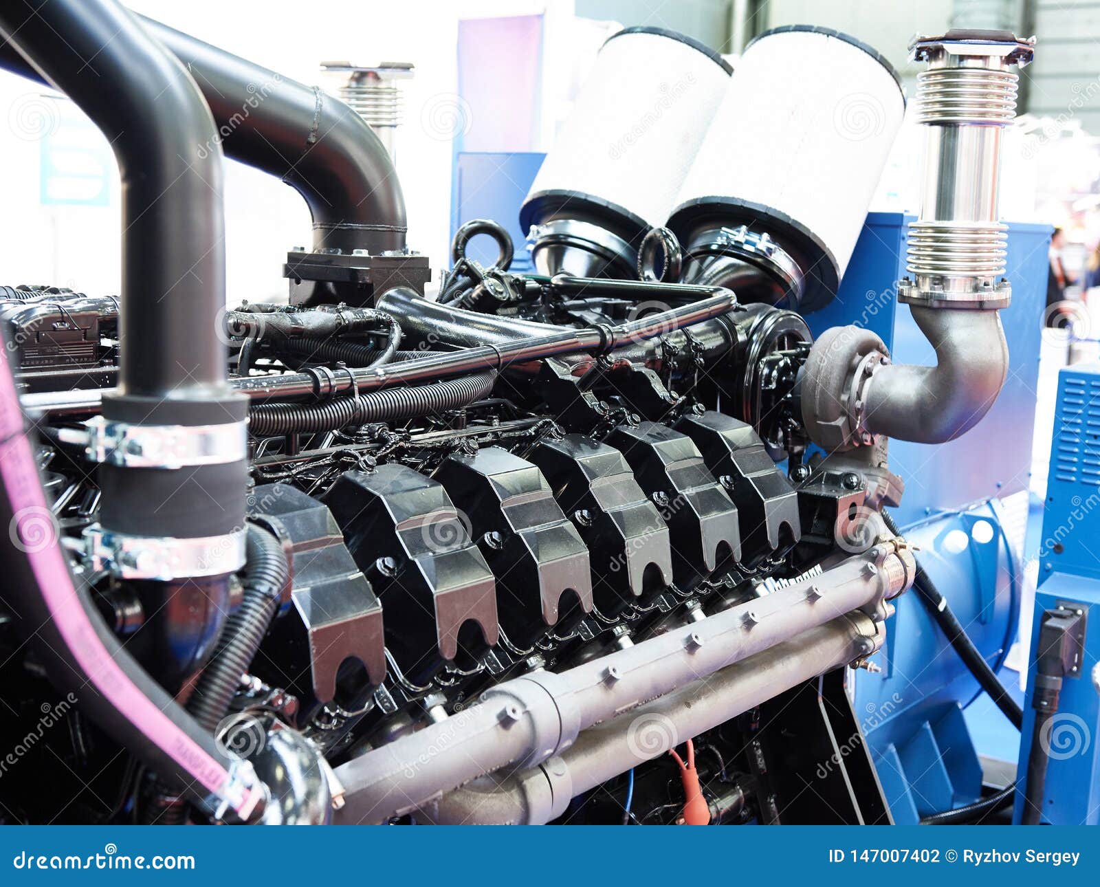 Diesel power station stock photo. Image of pipe, generation - 147007402