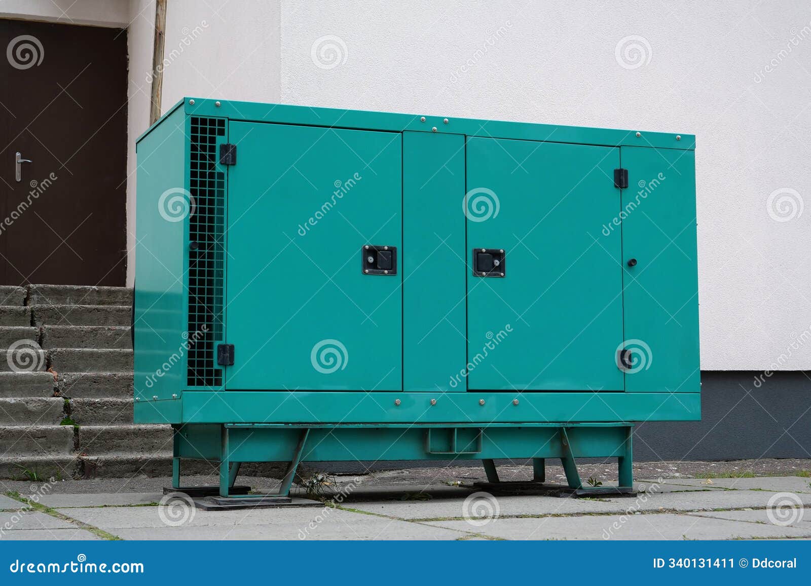 Diesel Powered Generator. Power Station Stock Image - Image of station ...