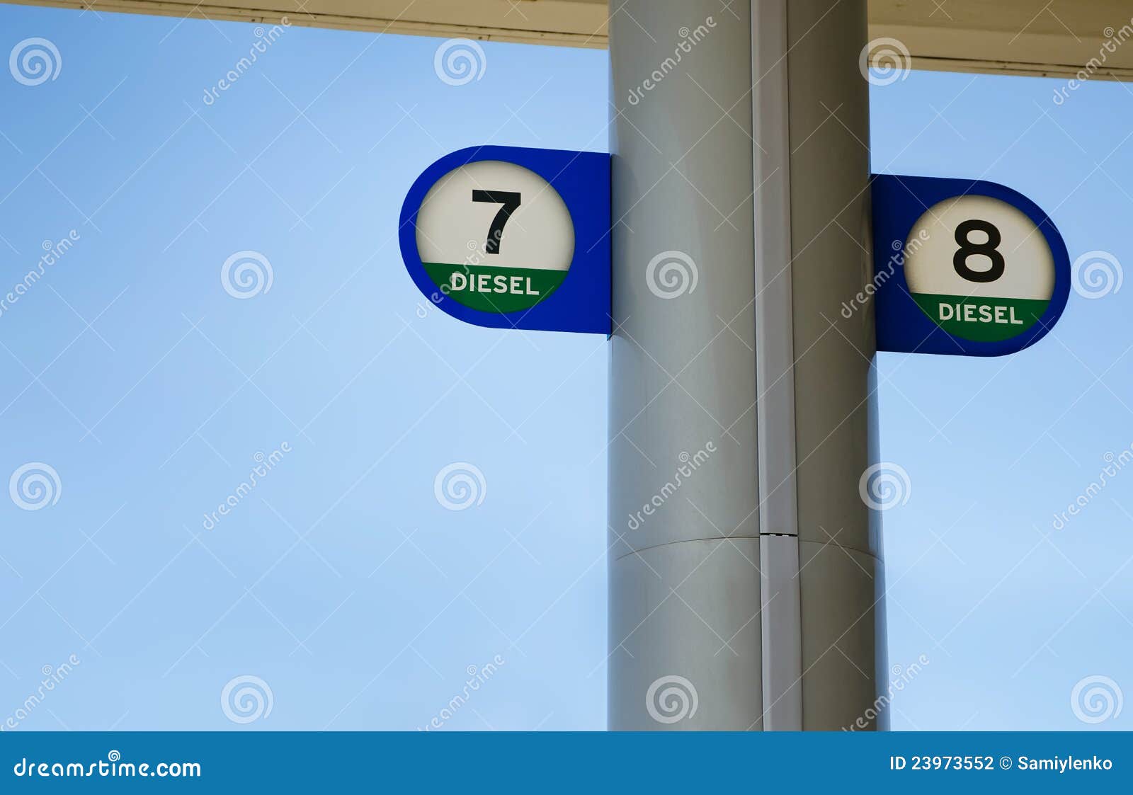 Diesel pump signs stock photo. Image of petroleum, ethanol - 23973552