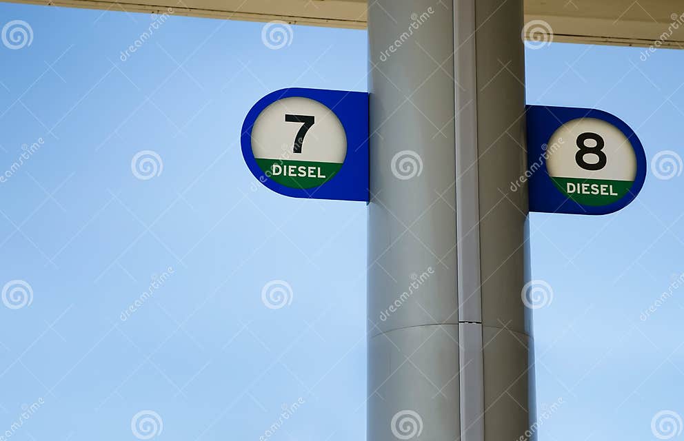 Diesel pump signs stock photo. Image of petroleum, ethanol - 23973552