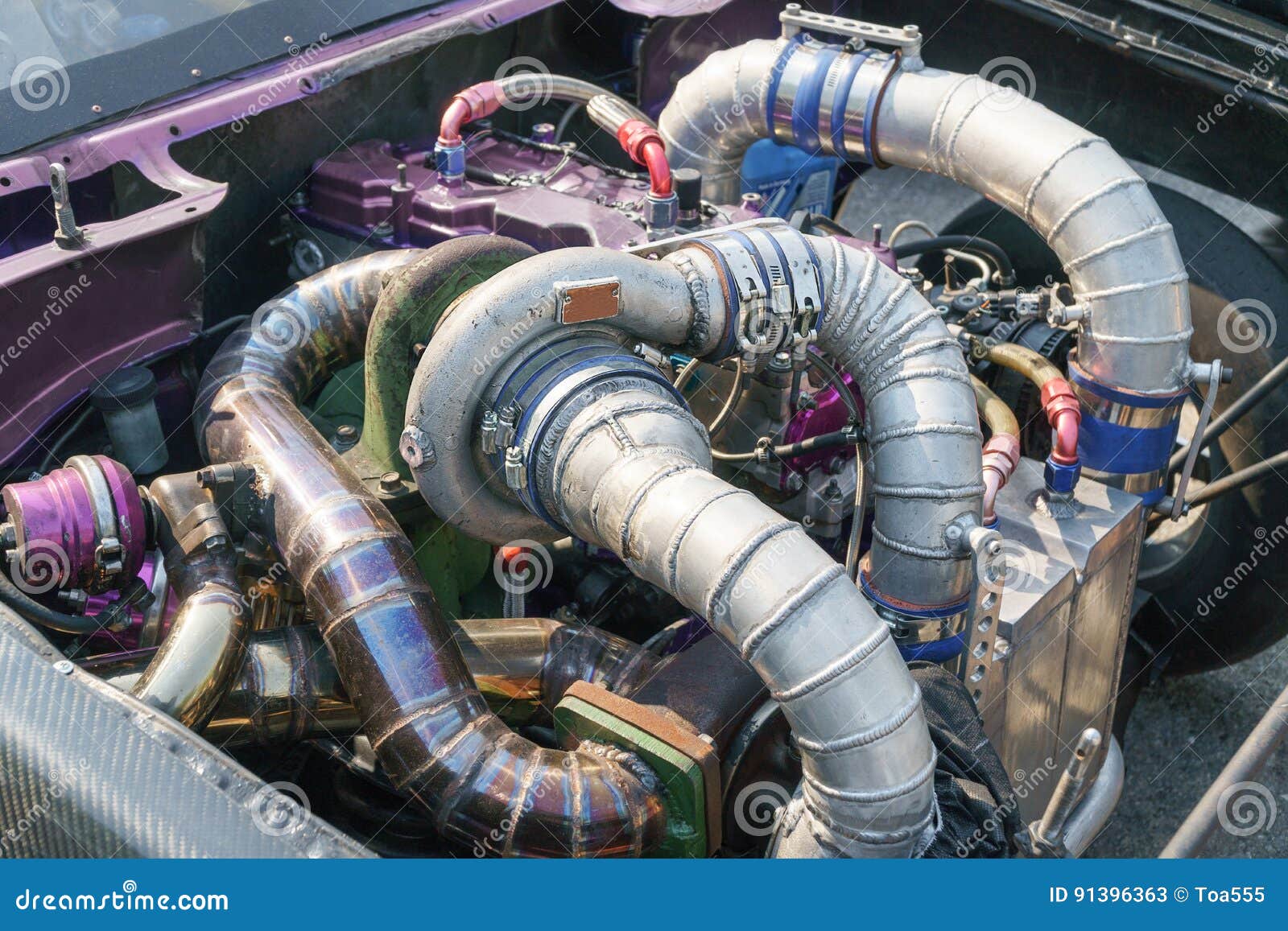 Diesel racing car engine stock image. Image of metal - 91396363