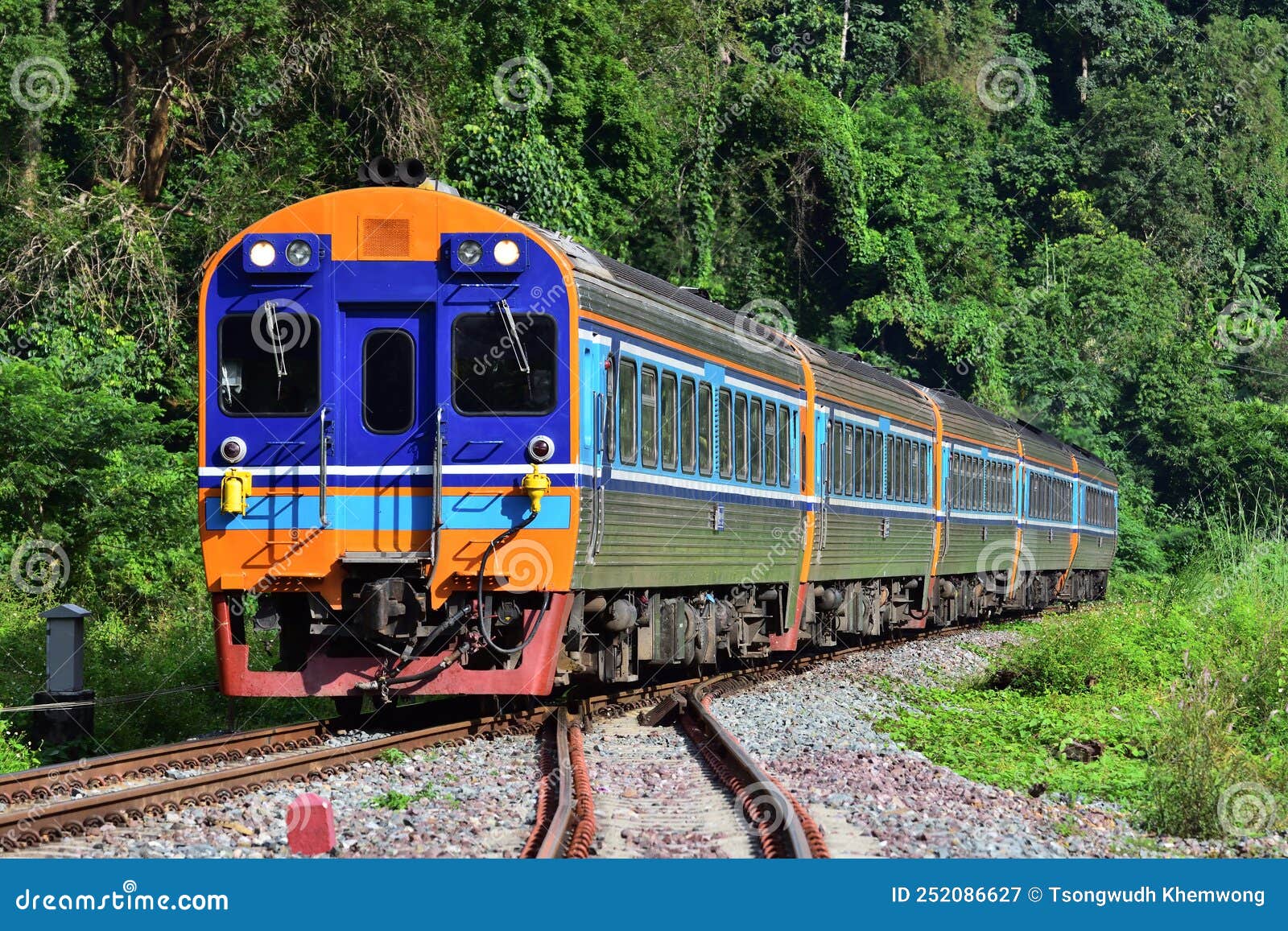 Diesel Railcar on the Railway Editorial Photography - Image of metal ...