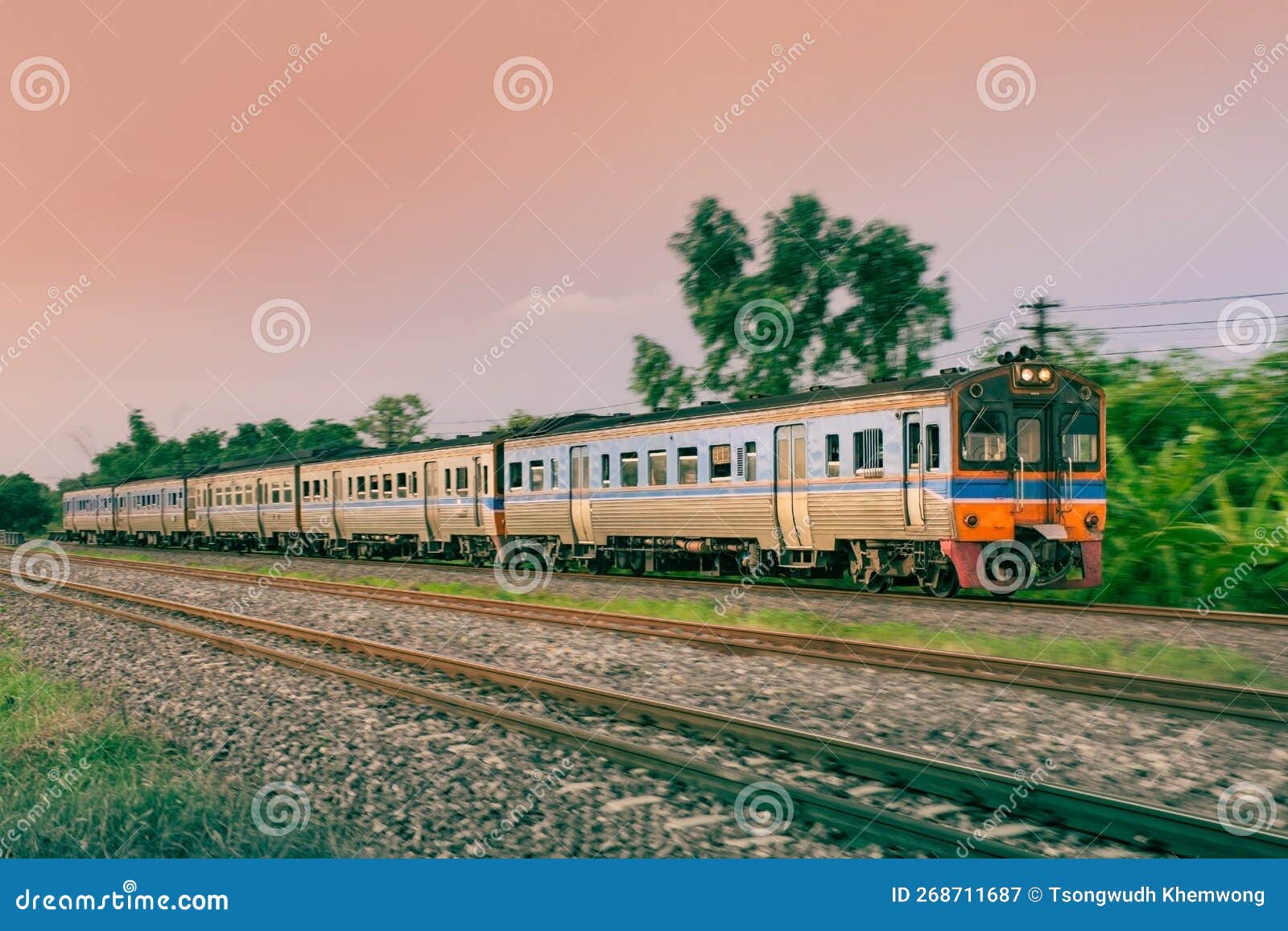 Diesel Railcar on the Railway. Stock Image - Image of railcar, cargo ...