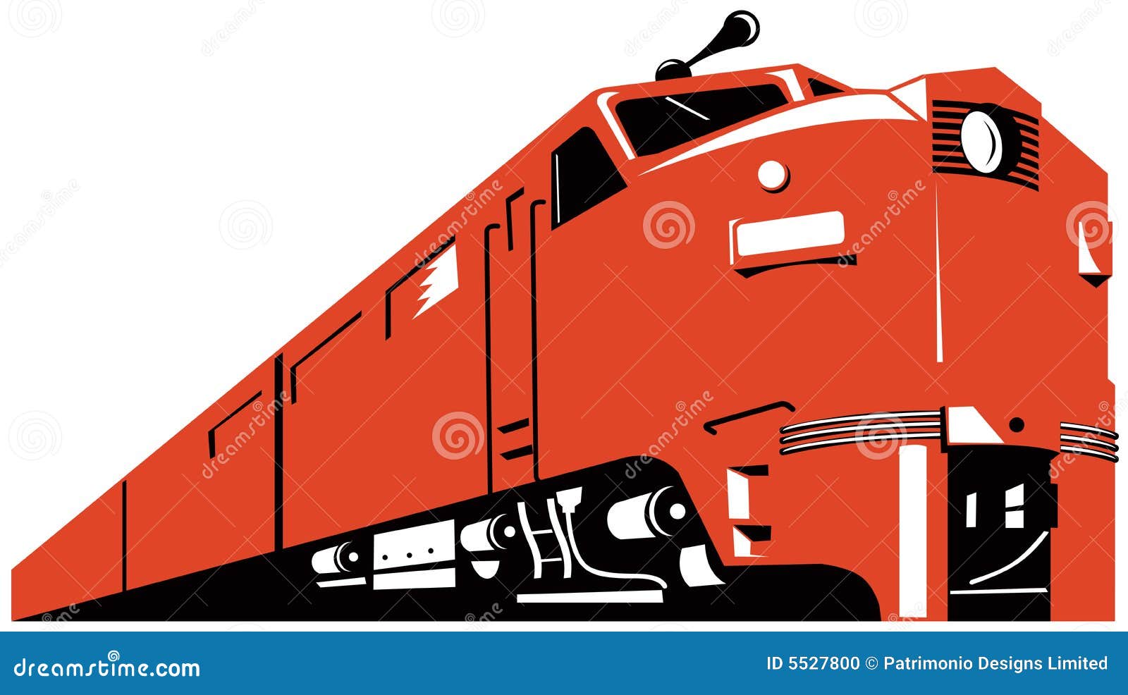 Diesel Train stock vector. Illustration of transit, locomotive - 5527800