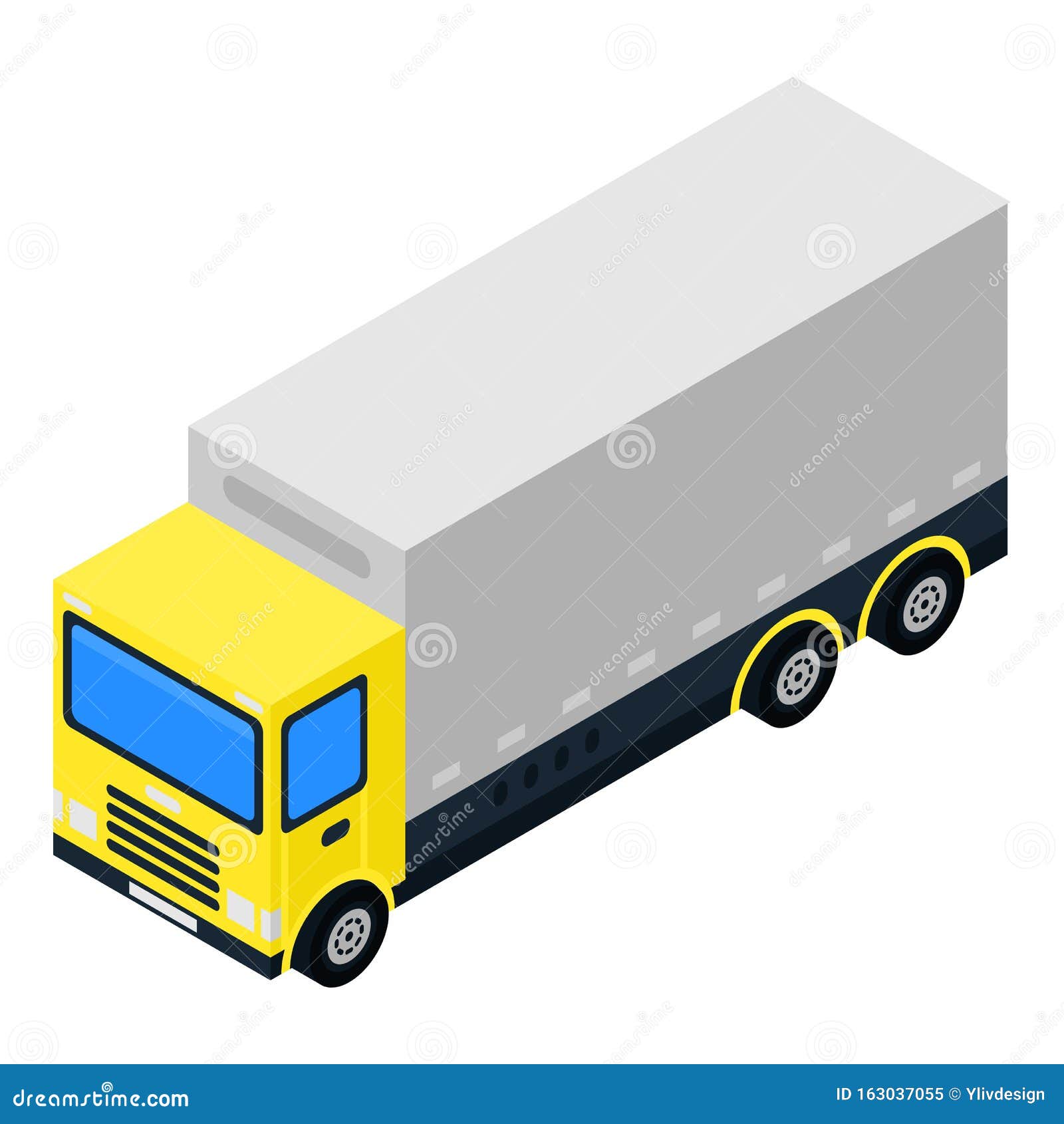 Diesel Truck Icon, Isometric Style Stock Vector - Illustration of land ...