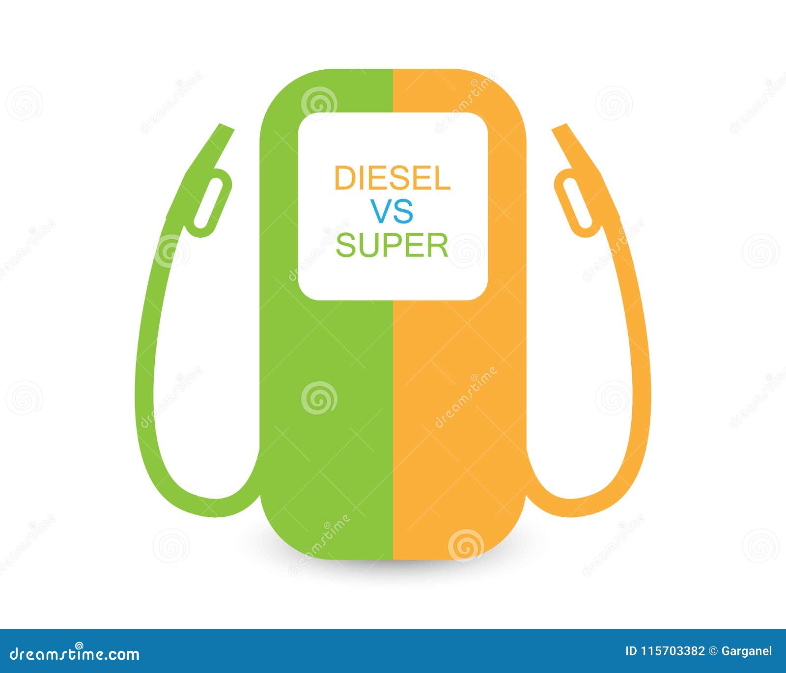 Diesel Vs Super. Vector Graphic Illustration EPS 10 Stock Illustration ...