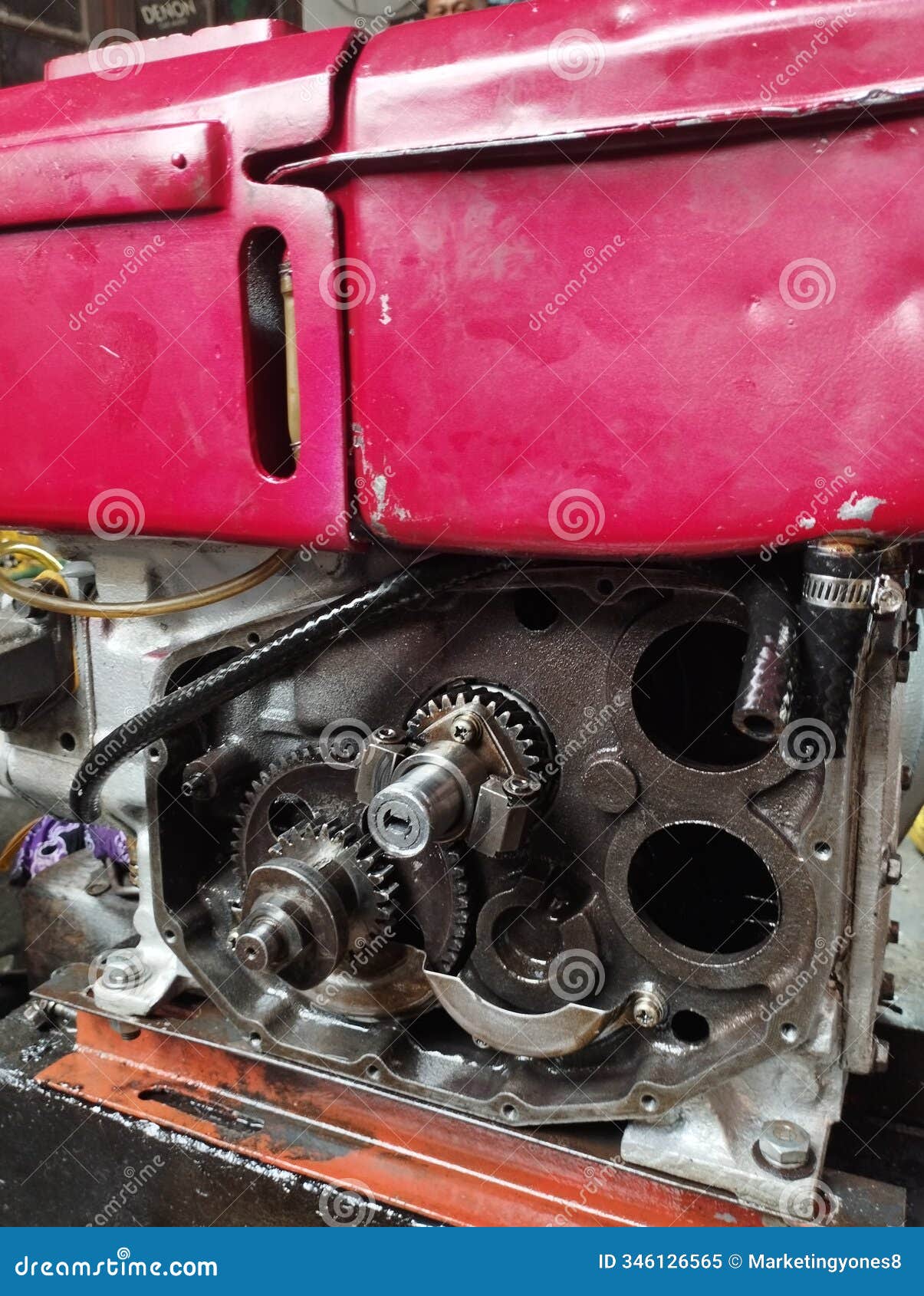 Diesel Yanmar TF 55 stock image. Image of vehicle, motorcycle - 346126565