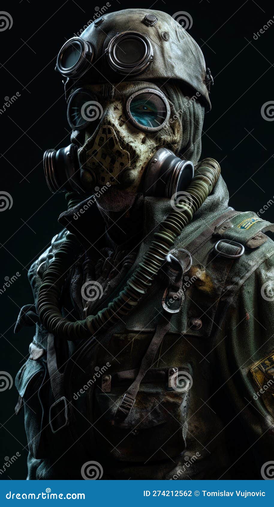 Dieselpunk Engineered Zombie Soldier Stock Illustration - Illustration ...