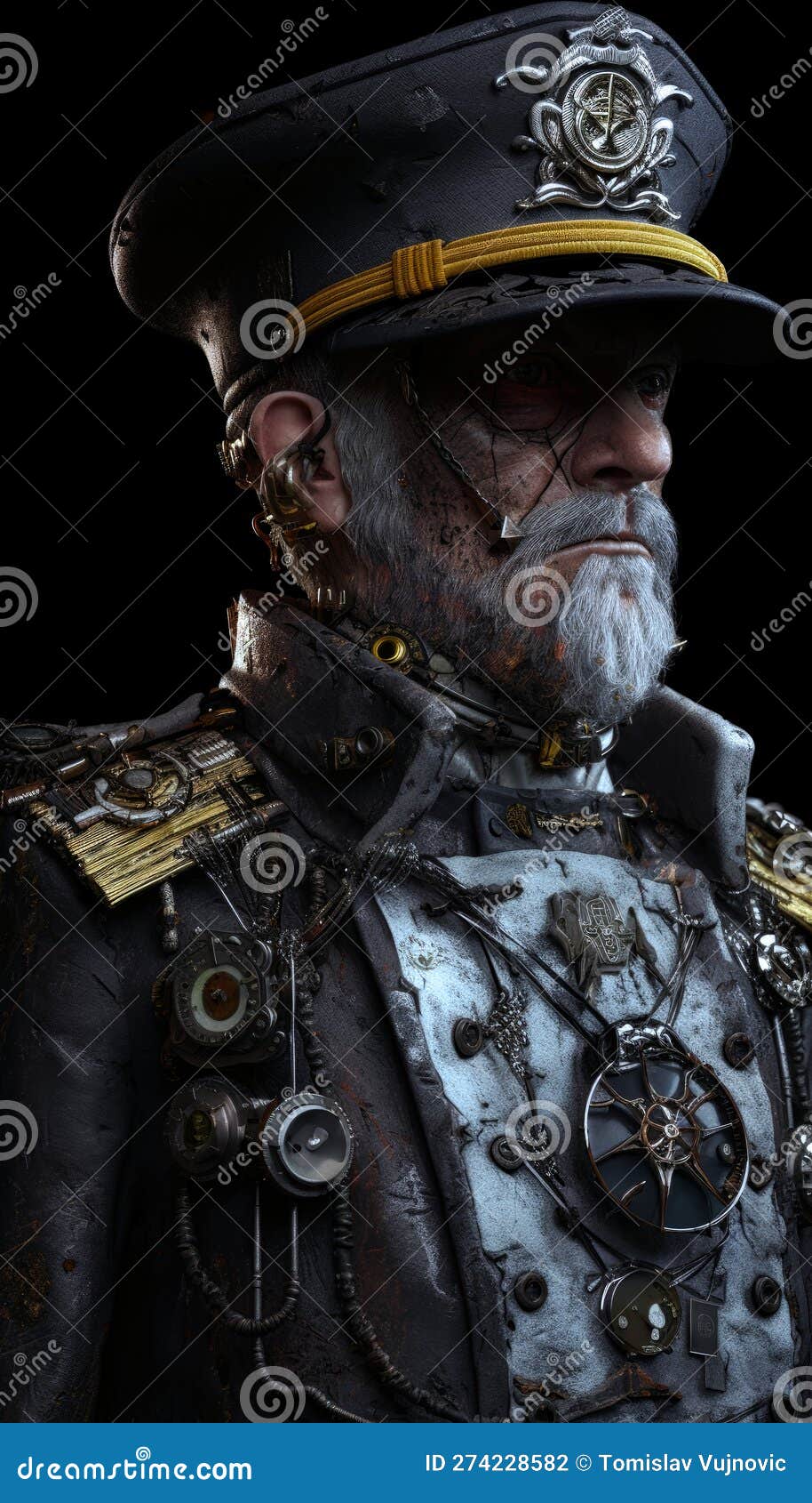 Dieselpunk Soldier Wearing A Gas Mask In The Nuclear War. - Generative ...