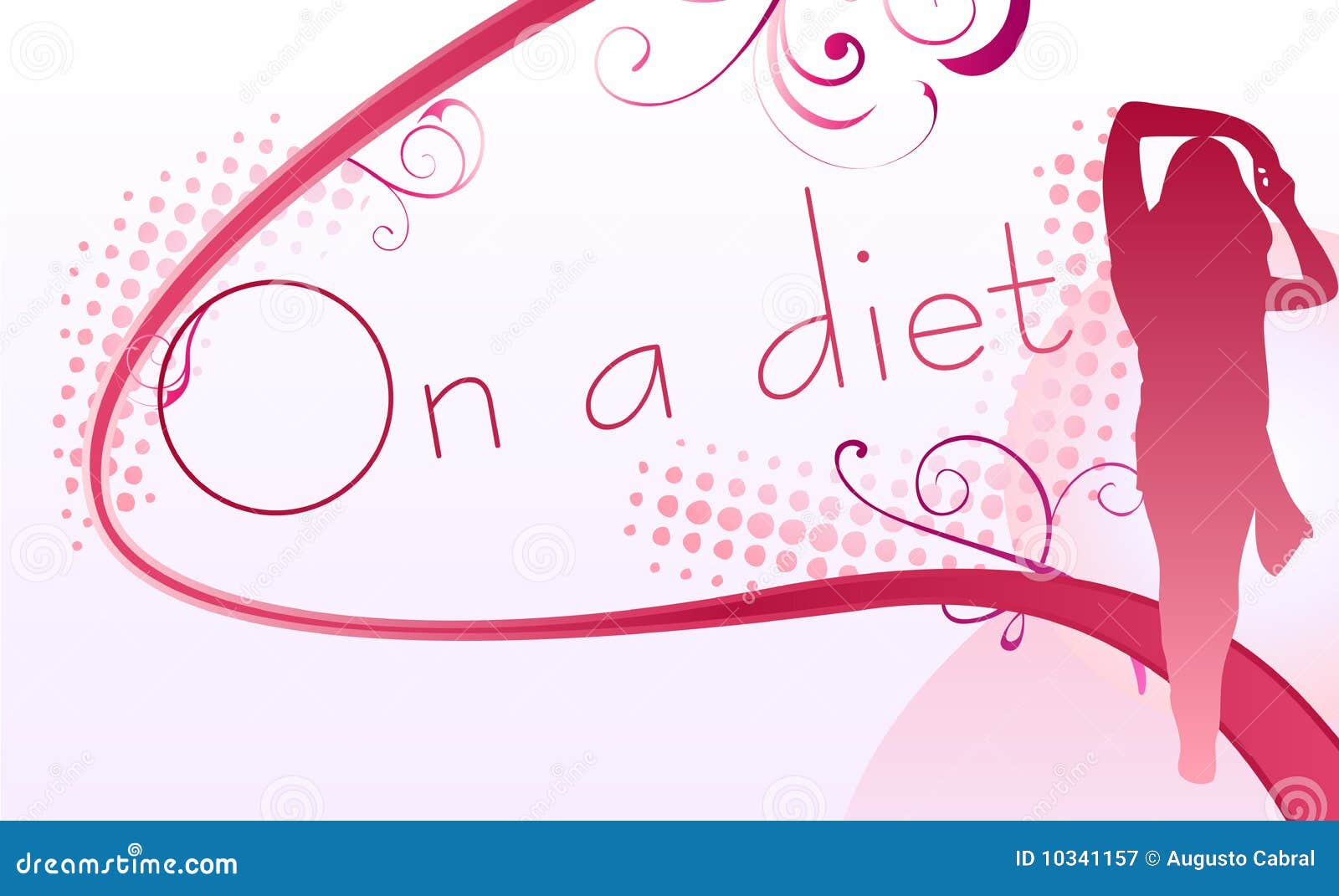 On a diet stock vector. Illustration of people, background - 10341157