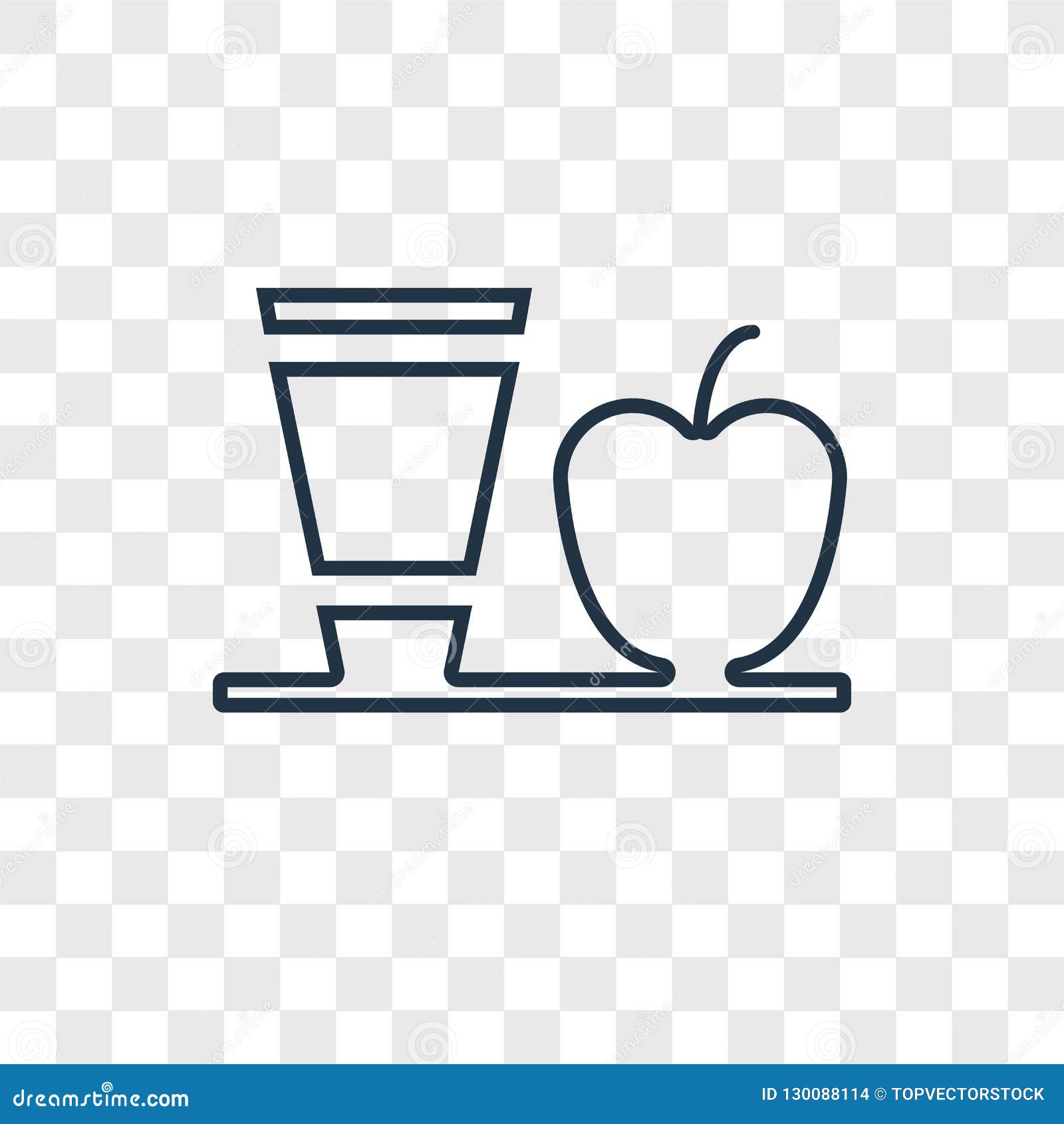 Diet Concept Vector Linear Icon Isolated on Transparent Background ...