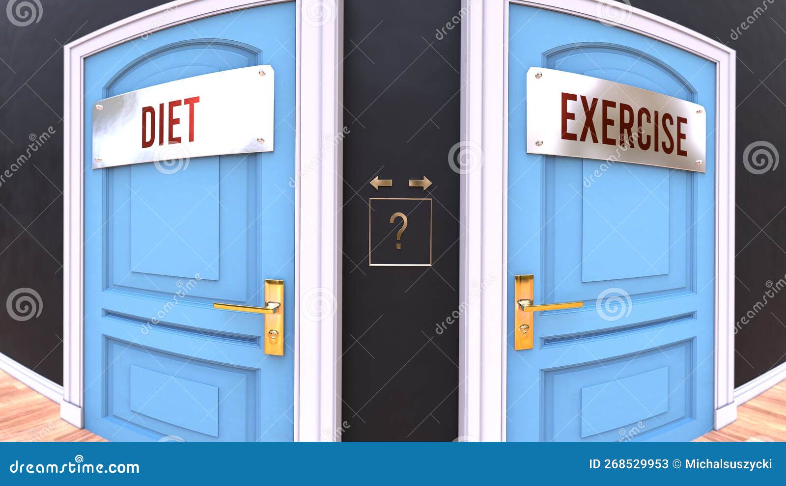 Diet or Exercise - Two Options and a Choice and Dilemma Stock ...