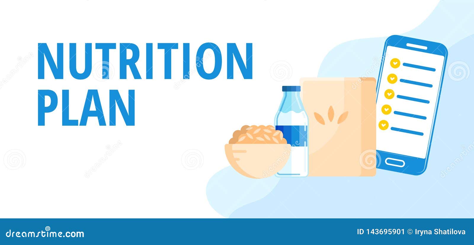 Diet Food Mobile Application on Smartphone Stock Illustration ...