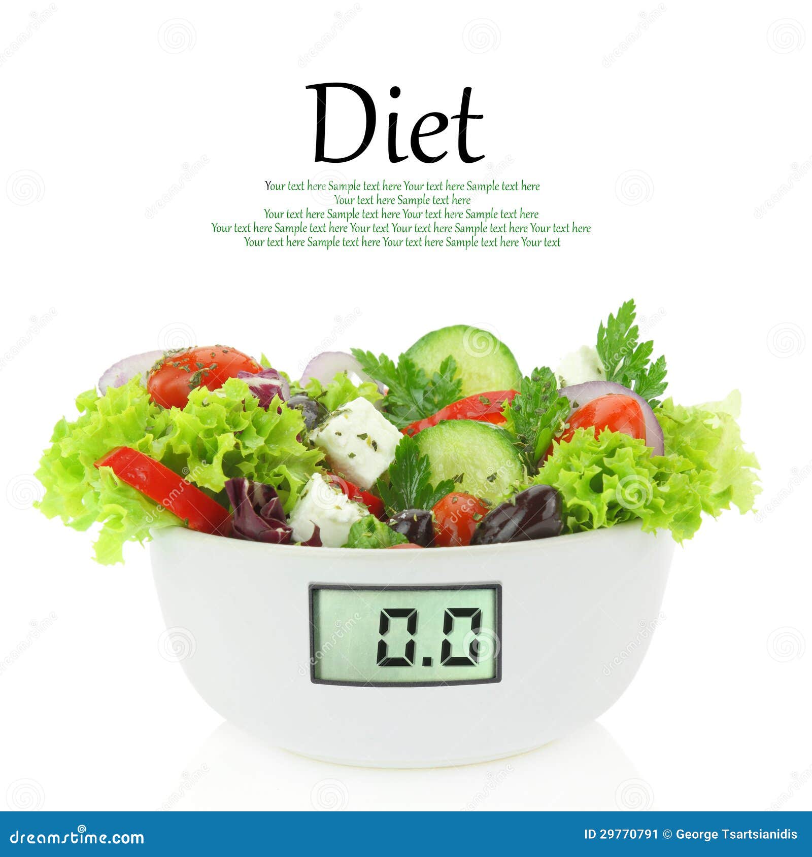 Diet salad stock image. Image of ideas, healthy, green - 29770791