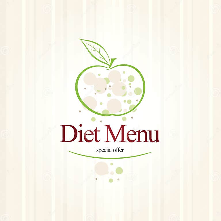 Diet menu restaurant stock vector. Illustration of elegant - 21911220