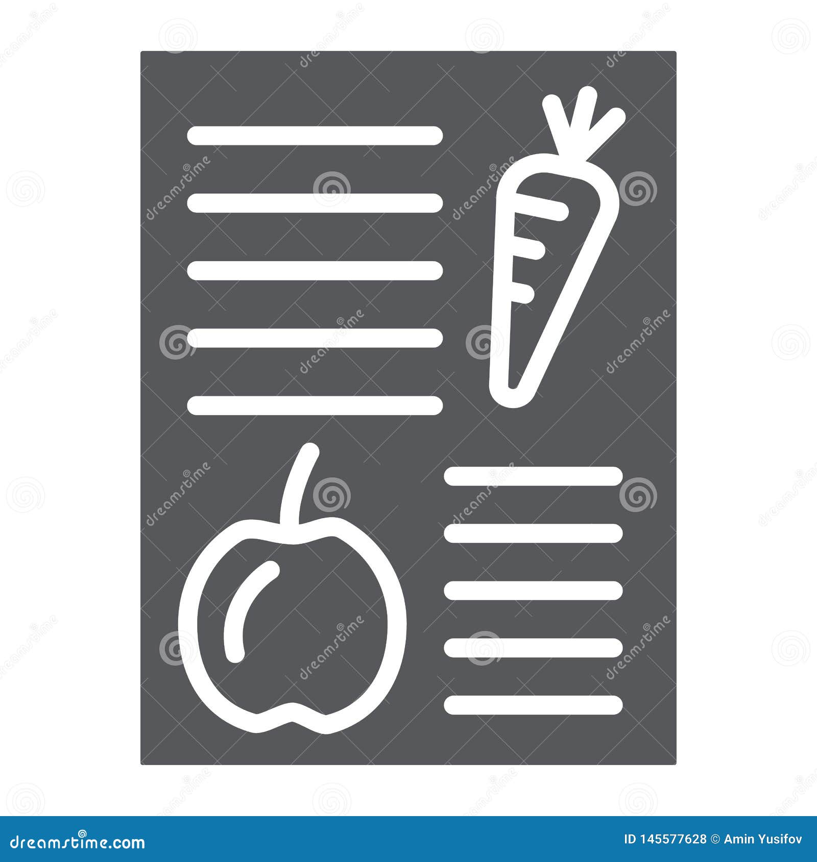 Diet Plan Glyph Icon, Health and Meal, Balanced Meal Sign, Vector ...