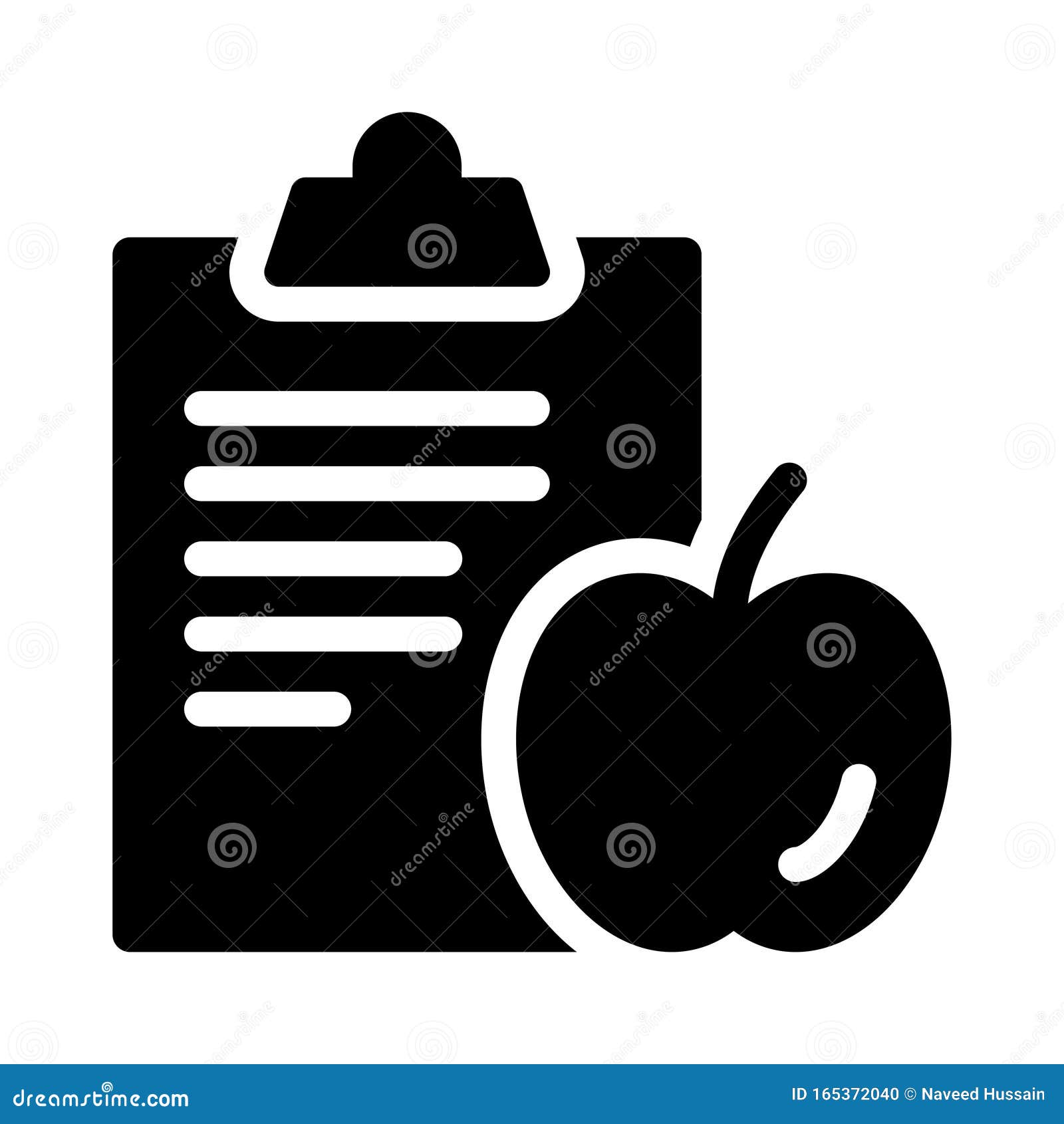 Diet Plan Vector Glyph Flat Icon Stock Vector - Illustration of concept ...