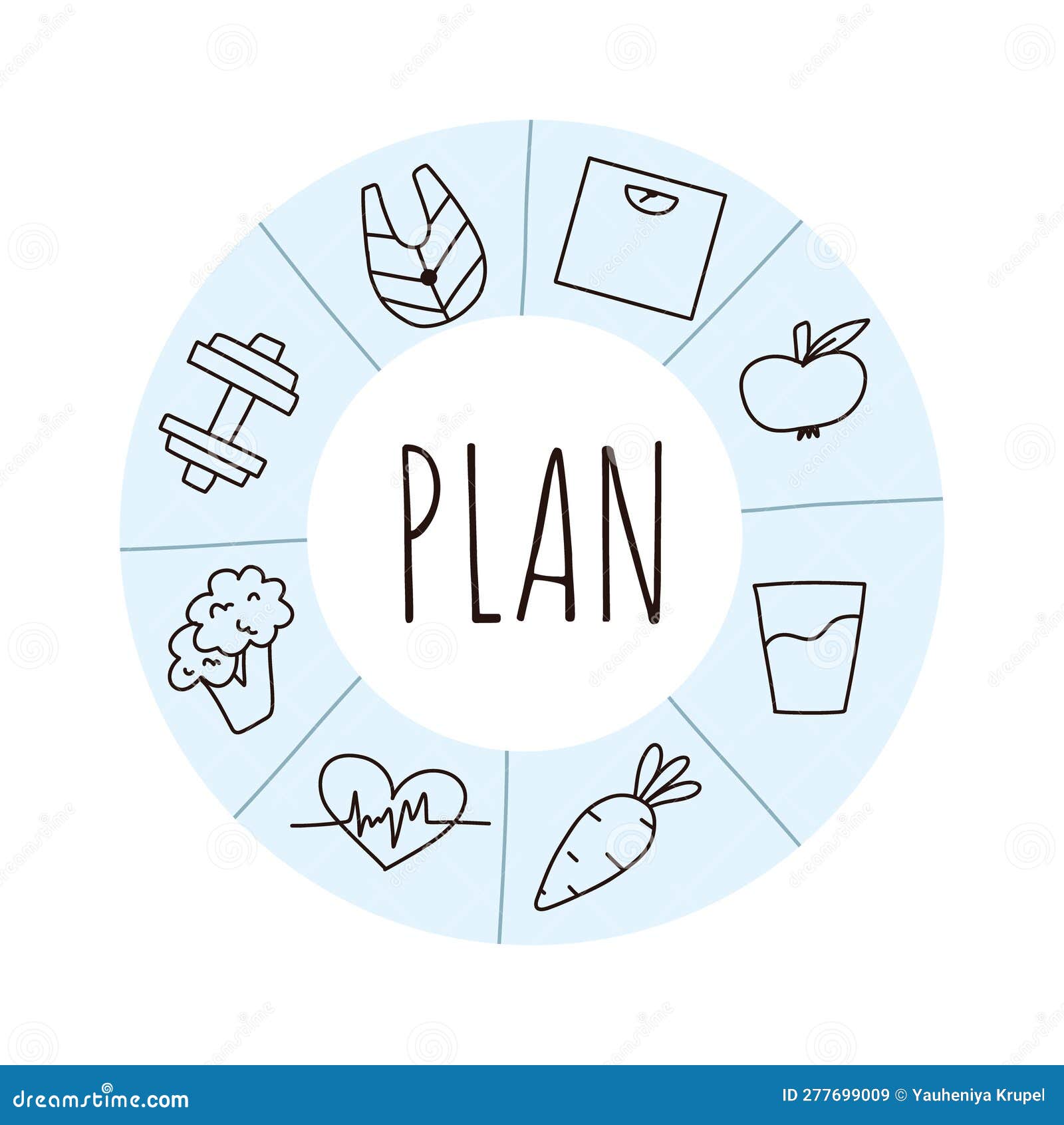 Diet Plan. Vector Illustration. Healthy Lifestyle Concept. Stock Vector ...