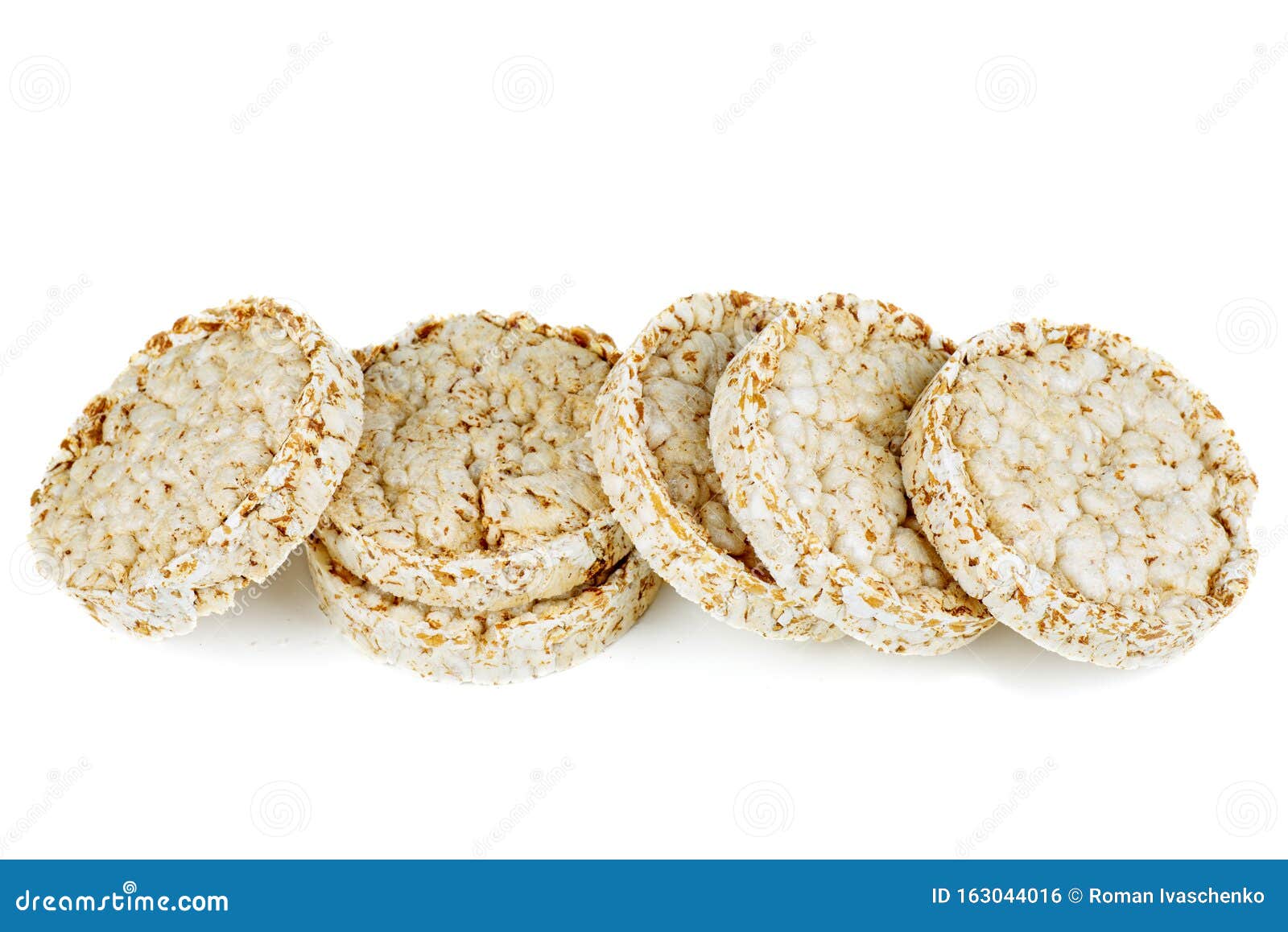 Diet Popped Wheat Cakes Isolated on White Background Stock Photo ...