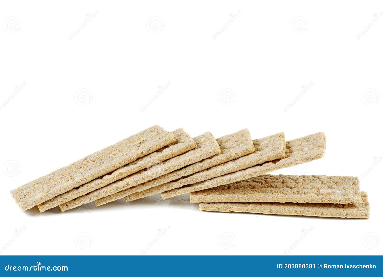 Diet Popped Wheat Cakes Isolated on White Stock Image - Image of grain ...
