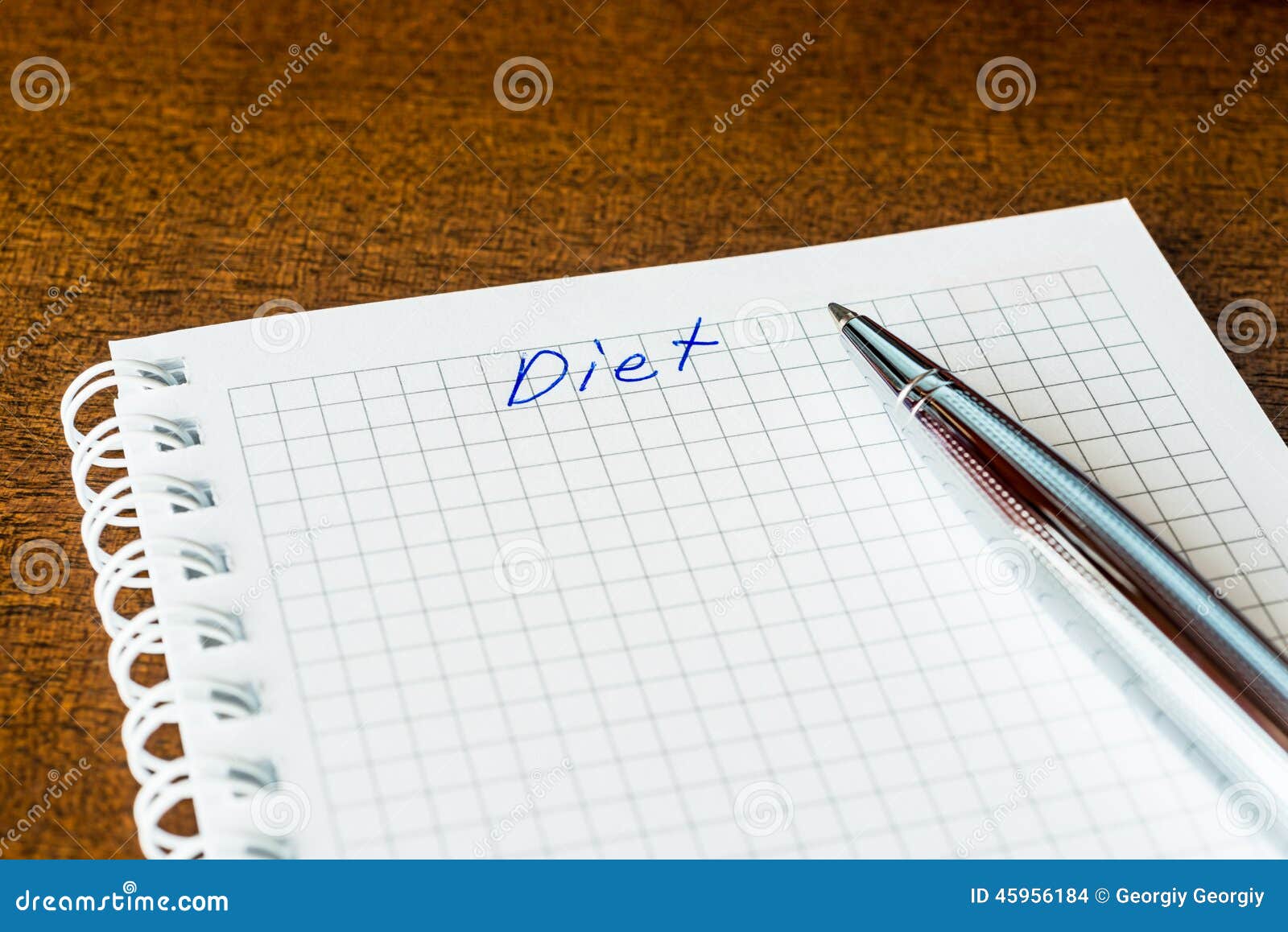 Diet Sign in the Notebook by Pen Stock Photo - Image of measuring ...