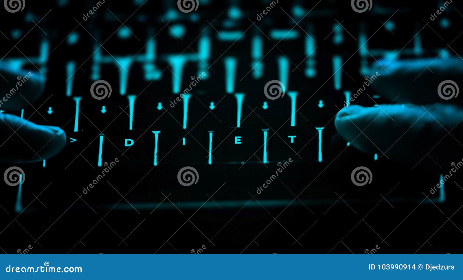 Diet - Text on Illuminated Computer Keyboard at Night. Stock Photo ... Diet - Text on Illuminated Computer Keyboard at Night. Stock Photo ...