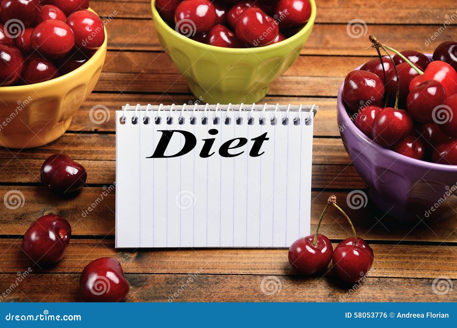 Diet word on notepad stock photo. Image of bowl, health - 58053776