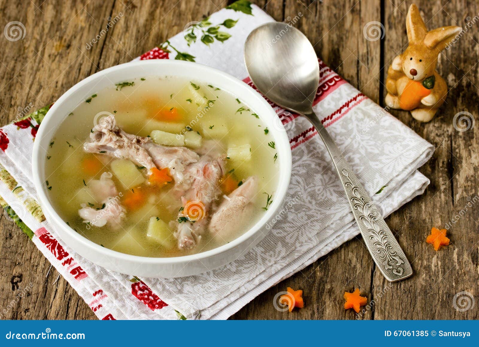 Dietary Soup with Rabbit and Carrots Stock Image - Image of lunch ...