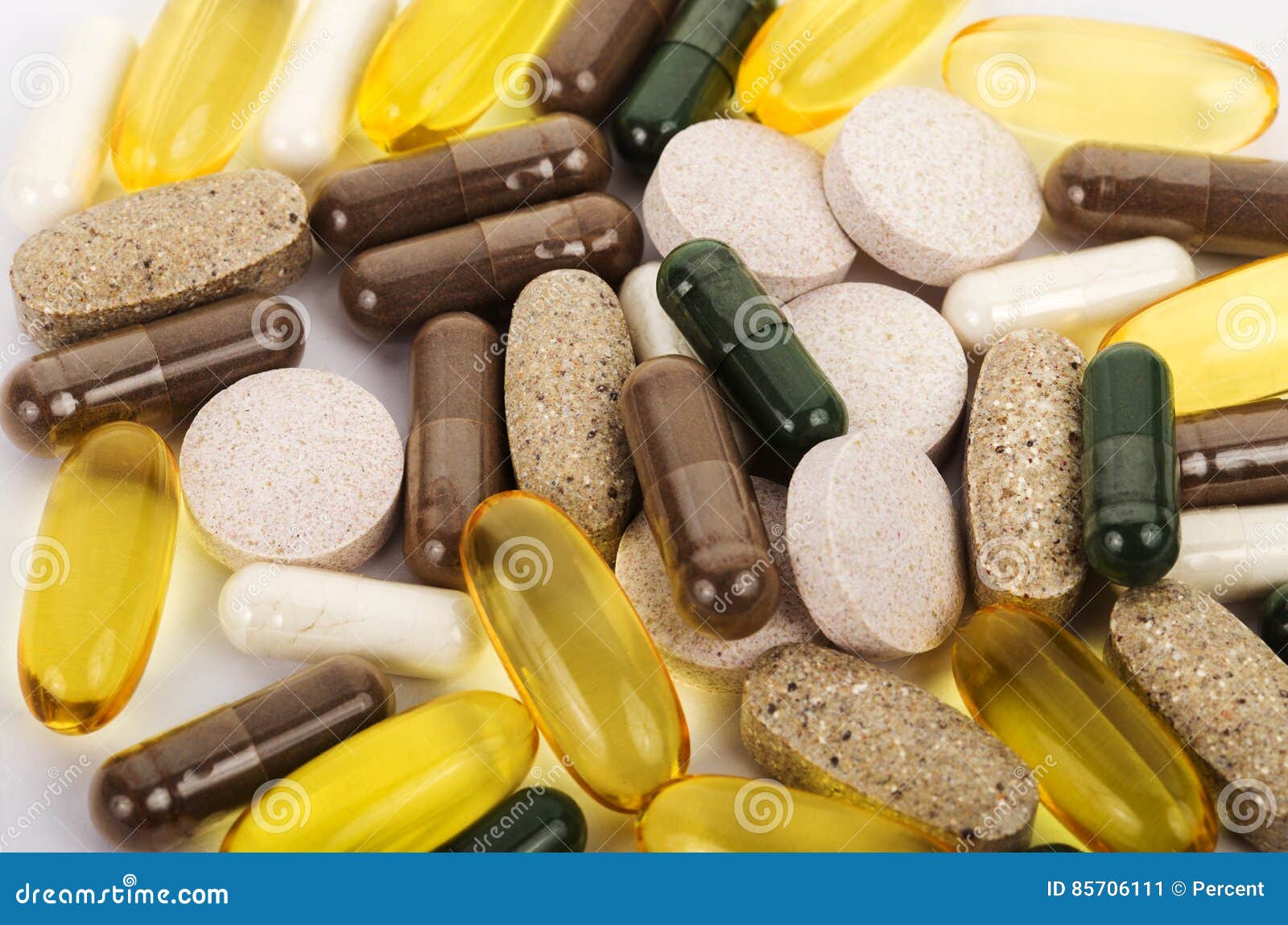 Dietary Supplements, Capsules and Pills Stock Image - Image of medical ...