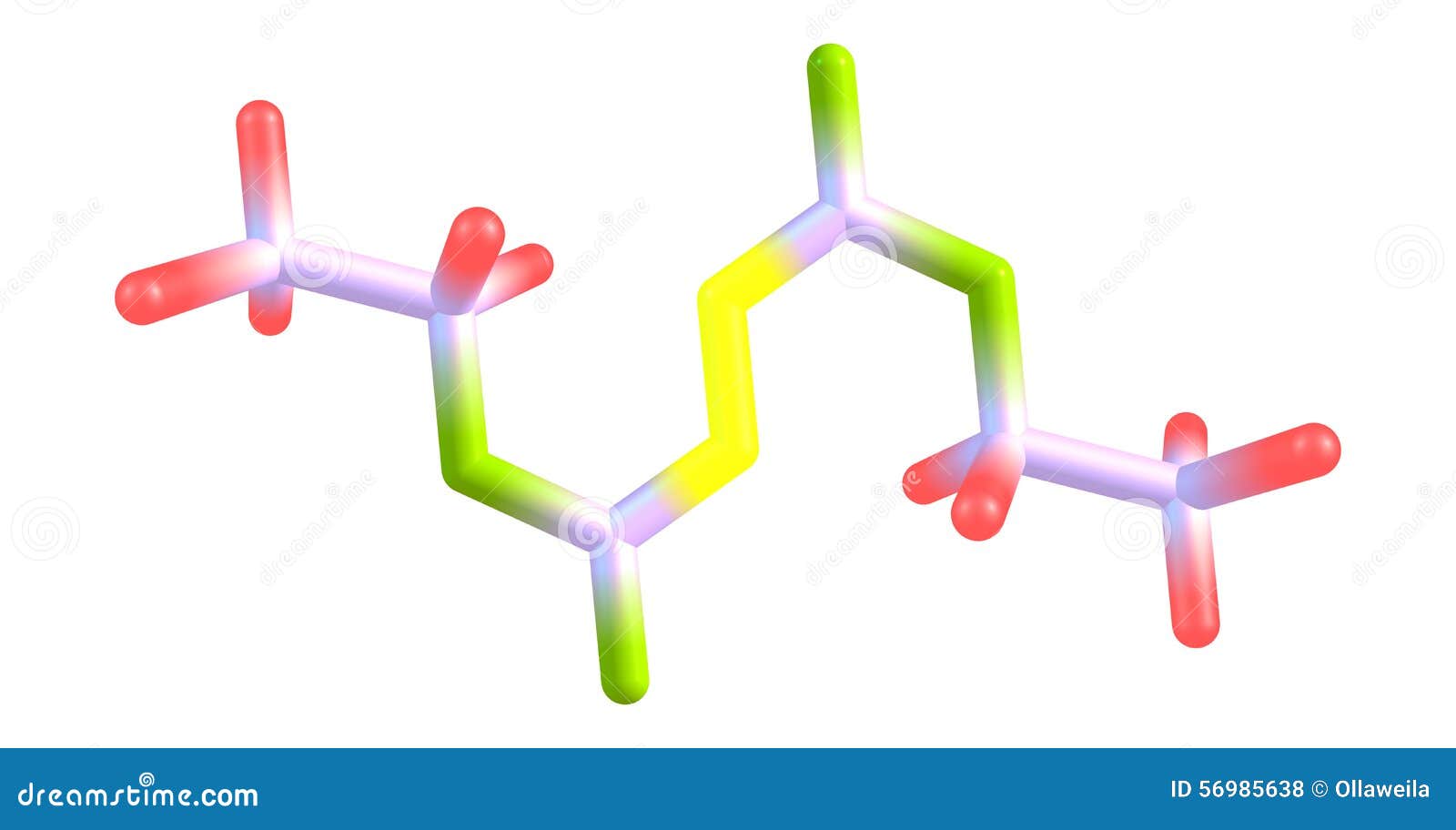 Diethyl Azodicarboxylate Molecule Isolated on White Stock Illustration ...