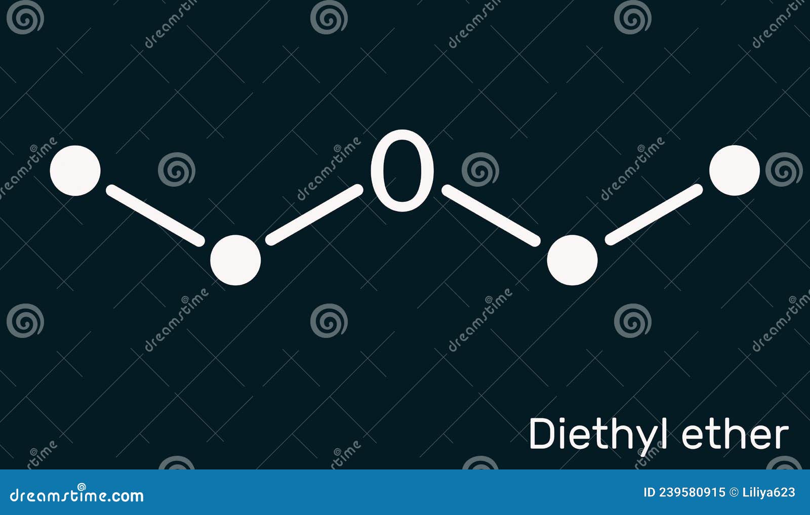 Diethyl Ether, Ethyl Ether Molecule. it is an Ether in Which the Oxygen ...