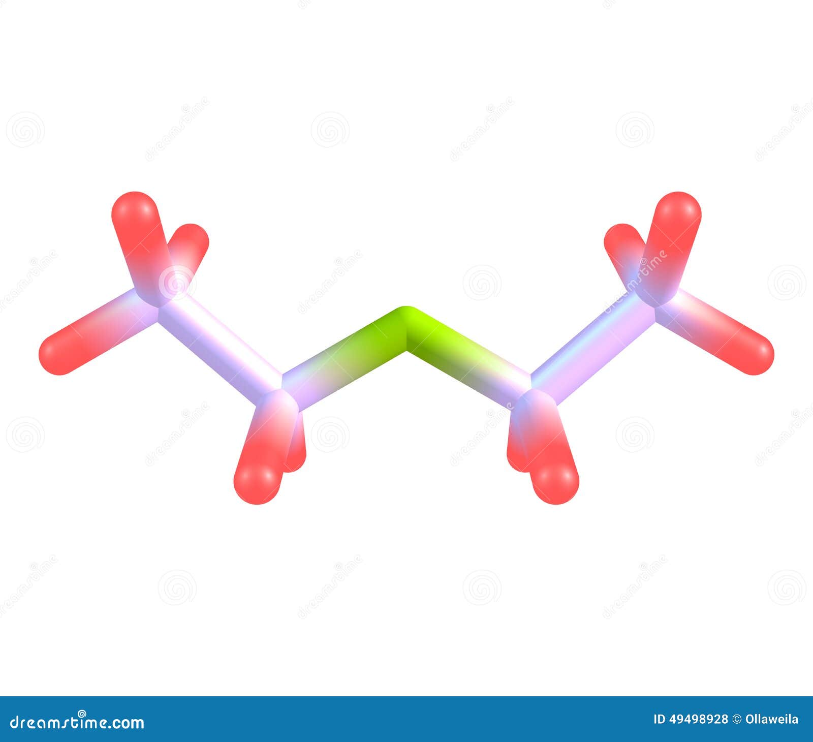 Diethyl Ether Molecule, Molecular Structures, Simply Ether, 3d Model ...