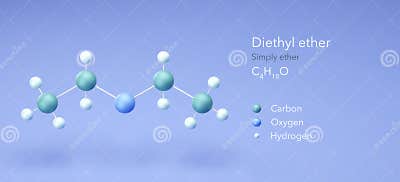Diethyl Ether Molecule, Molecular Structures, Simply Ether, 3d Model ...