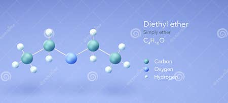 Diethyl Ether Molecule, Molecular Structures, Simply Ether, 3d Model ...