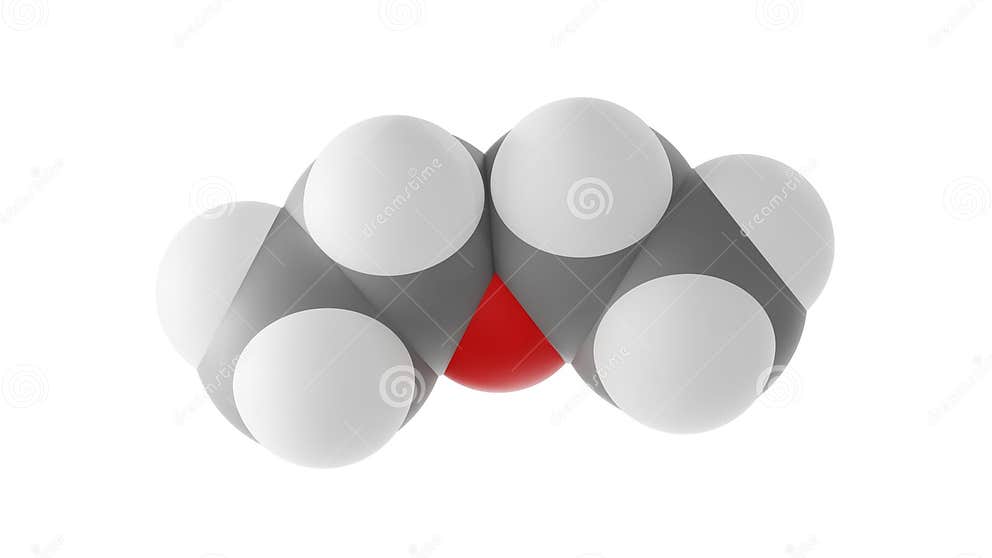 Diethyl Ether Molecule, Simply Ether, Molecular Structure, Isolated 3d ...