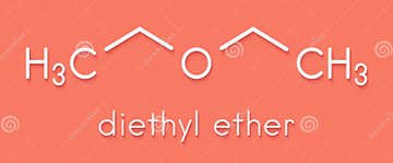 Diethyl Ether Solvent Molecule. Skeletal Formula. Stock Illustration ...