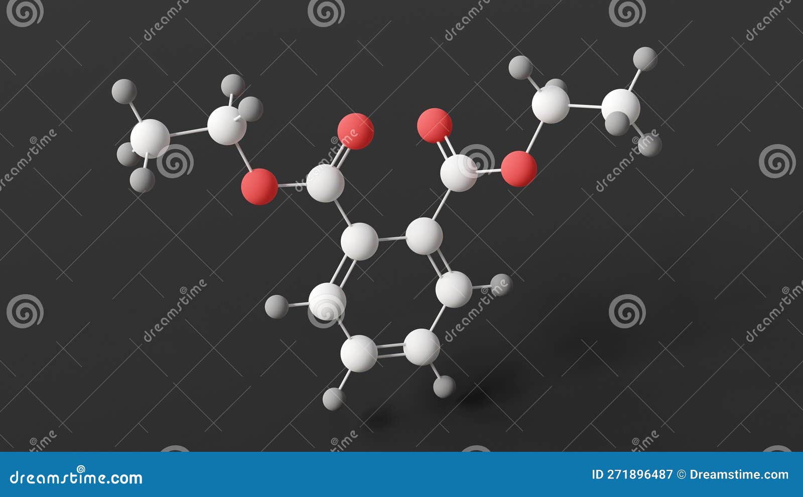 Diethyl Phthalate Molecule, Molecular Structure, Phthalate Ester, Ball ...